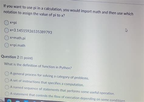 Solved If You Want To Use Pi In A Calculation You Would Chegg