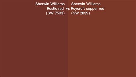 Sherwin Williams Rustic Red Vs Roycroft Copper Red Side By Side Comparison