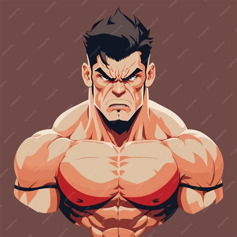 Premium Vector Vector Illustration Of A Macho Masculine Character