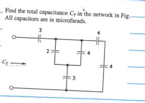 Solved Find The Total Capacitance C In The Network In Fig Chegg