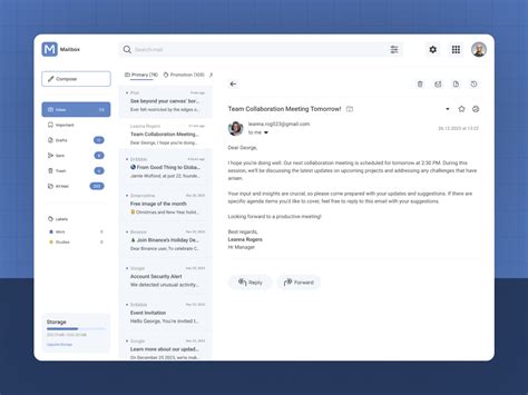 Mailbox Webmail New Design Template By Asiq M On Dribbble