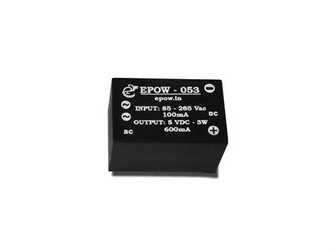 Epow 053 Smps Power Supply 5v 3w Input 85 265 Vac Output Current