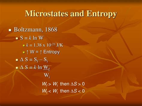 Ppt Chemical Thermodynamics Entropy Free Energy And Equilibrium Powerpoint Presentation Id