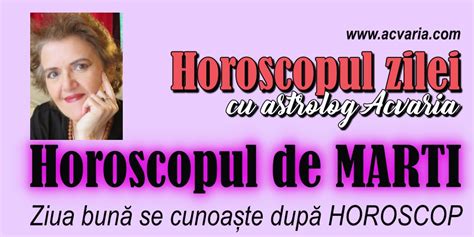 Horoscop De Top ACVARIA ACVARIA RO HOROSCOP ZILNIC MARTI 23