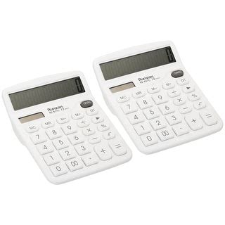 Desk Calculator 2pcs 12 Digits Electronic Calculator Solar Battery