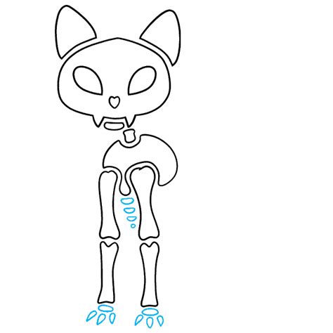 How To Draw A Cat Skeleton Really Easy Drawing Tutorial