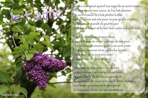 Cartes Virtuelles Amour Poeme Je Aime Joliecarte