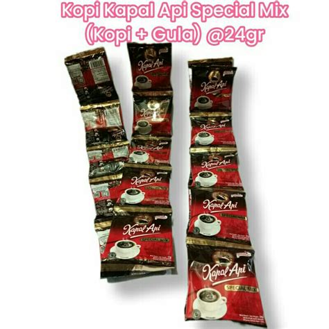 Jual KOPI HITAM KAPAL API SPECIAL MIX 24 G 1 Renceng Isi 10 Bngks