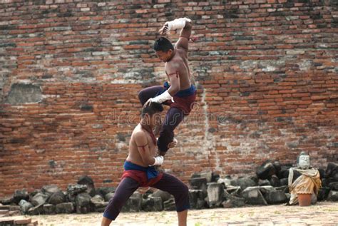 Fighters Take Part In An Outdoor Muay Boran Editorial Image Image Of