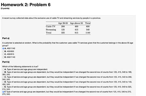 Solved Homework 2 Problem 6 3 Points A Recent Survey