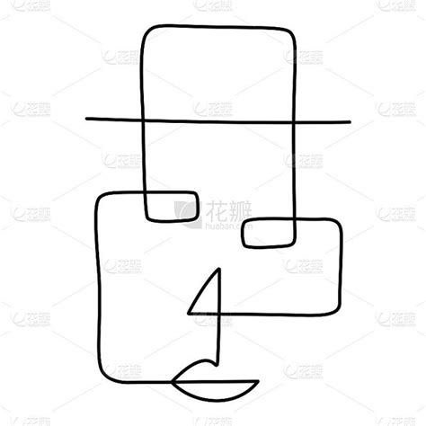 抽象的脸矢量插图。雌雄同体的。