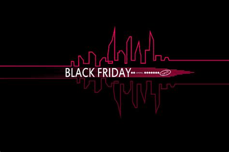 완벽 한 판매 시에 검은 금요일입니다 플랫 스타일 개요 도시 스카이 라인와 검은 배경에 흰색 리본 배너 벡터 일러스트 레이 션 가격에 대한 스톡 벡터 아트 및 기타 이미지