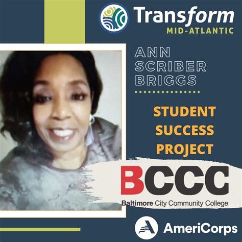 Ann Scriber Briggs Student Success Project Serving At Baltimore City