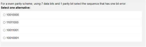 Solved For A Even Parity Scheme Using 7 Data Bits And 1