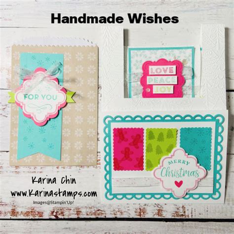 Christmas Card Class Handmade Wishes Karina Chin Stampin Up