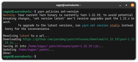 How To Update Yarn On Ubuntu