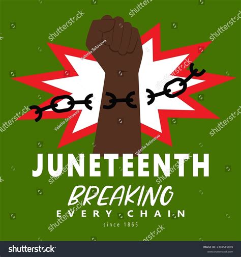 Raised Clenched Fist Breaking Every Chain Stock Vector Royalty Free