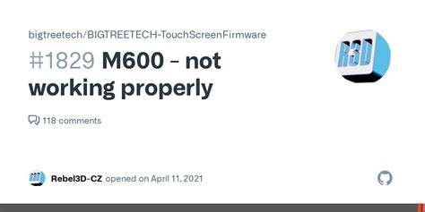 M600 Not Working Properly · Issue 1829 · Bigtreetechbigtreetech