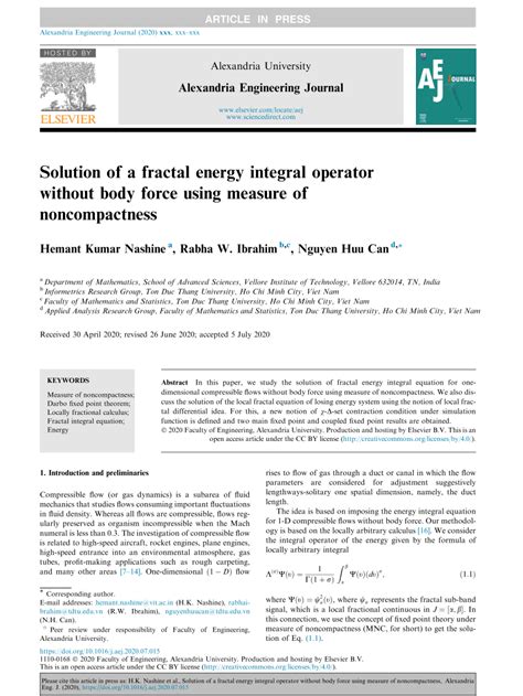 Pdf Solution Of A Fractal Energy Integral Operator Without Body Force Using Measure Of