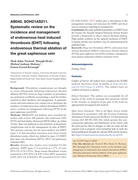 Pdf Ab045 Soh21as211 Systematic Review On The Incidence And