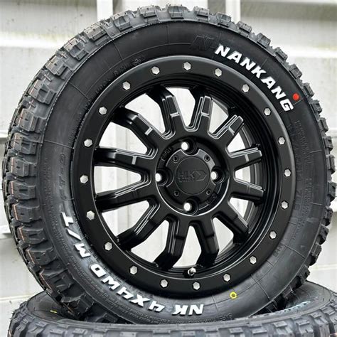 新品 軽トラ 軽バン インチ タイヤホイール 本セット リフトアップ J 穴 ナンカン FT R ホワイトレター k rf mb