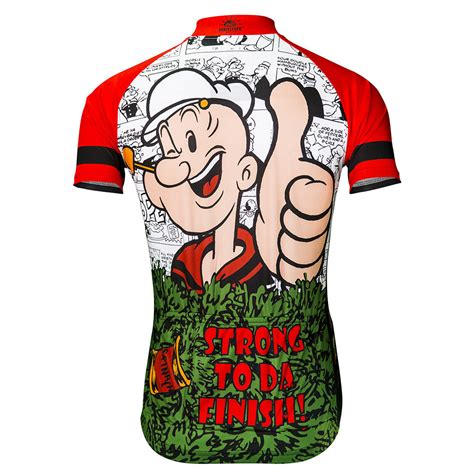 Popeye Retro Comic Mens Cycling Jersey Brainstorm Gear