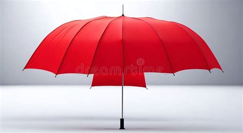 Red Umbrella Isolated On White Background Stock Illustration