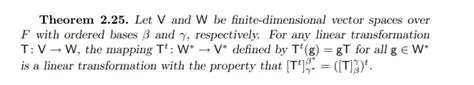 theorem 2 25 let v and w be finite dimensional