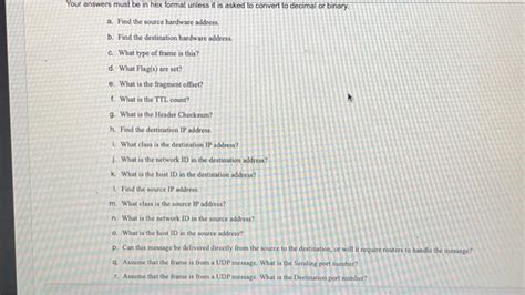 The Frame And Ip Header Formats Are Given In A