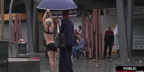 Public Disgrace Naked Slut Public Exposed And Humiliated Outdoor By