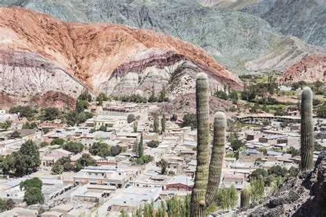 Hill Of Seven Colors In Jujuy Argentina Stock Image Image Of