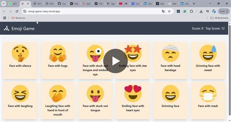 emojigame javascript reactjs webdevelopment frontenddevelopment