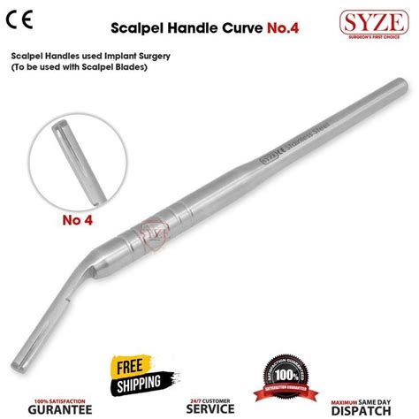 Scalpel Handle No4 Curve For Implant Surgery