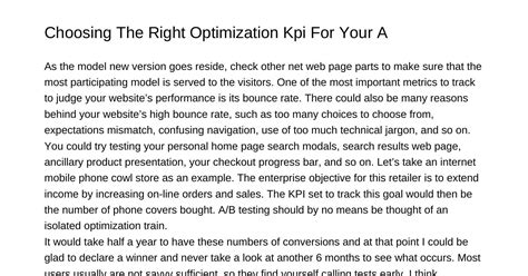 Evaluating The Most Effective Ab Testing Metrics For Searchcrnkypdf