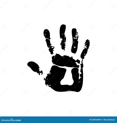 Real Handprint On White Background Stock Image 114220537