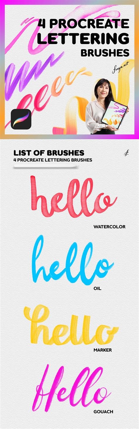 Procreate Script Brushes 4 Procreate Lettering Brushes By