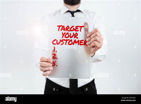 Sign Displaying Target Your Customer Business Idea Tailor Marketing
