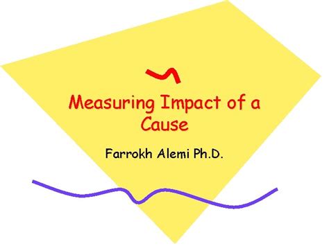 Measuring Impact Of A Cause Farrokh Alemi Ph