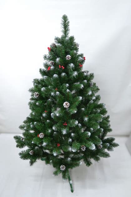 Штучна ялинка 1 55 м засніжена з калиною і шишками фото відгуки характеристики в інтернет