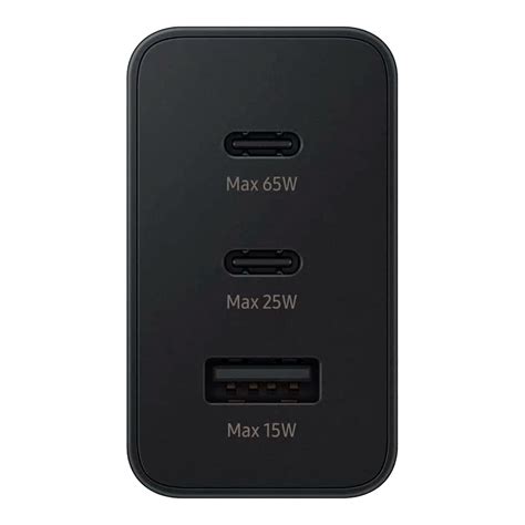 Cargador De Pared Samsung 2 Puertos Usb C 1 Puerto Usb A Negro 65w Mobo