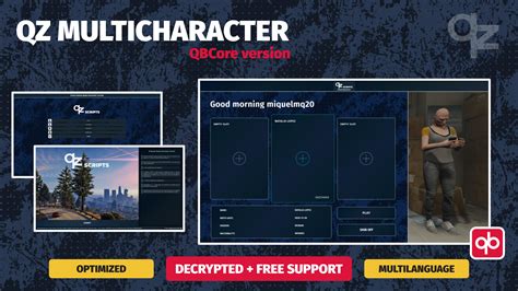 PAID Qz Multicharacter QBCore FiveM Releases Cfx Re Community