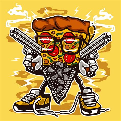 Pegatina De Personajes De Dibujos Animados Vector Premium