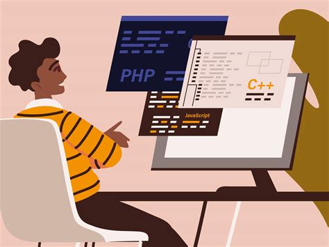 Man Programming Website Software Vector Art At Vecteezy