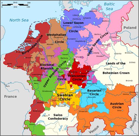 Imperial Circles Administrative Groupings Of The Hre In 1560