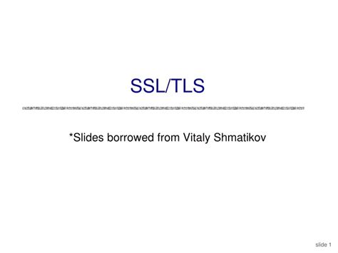Ppt Ssltls Powerpoint Presentation Free Download Id9407239