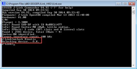 unlocking and erasing flash with segger j link