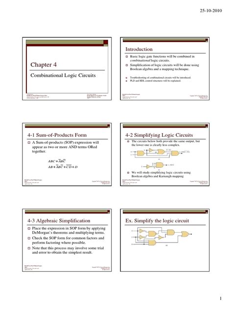 cap4 digital systems combinational logic circuits pdf integrated