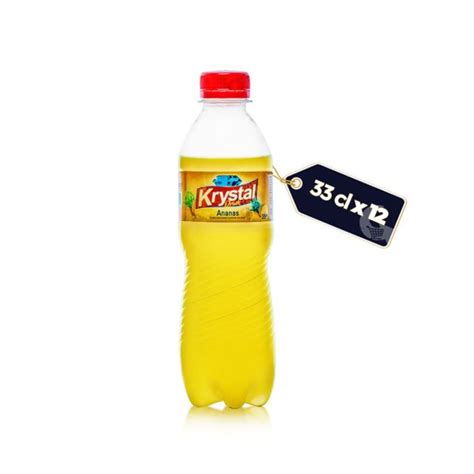 Pack De 12 Jus Gazeux Krystal Ananas 33cl Glotelho Cameroun
