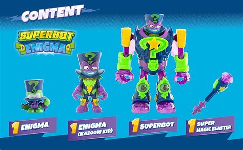 SUPERTHINGS Enigma Superbot Articulated Hero Robot With Combat