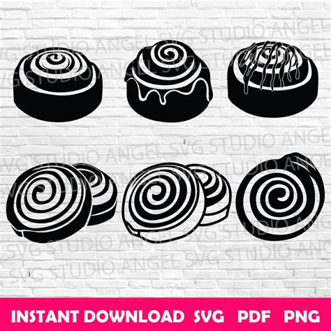 Cinnamon Roll Svg Cinnamon Bun Svg Cinnamon Roll Cricut Svg Cinnamon